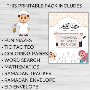 Ramadan Printable Activity for Kids,coloring Pages,worksheets for ...