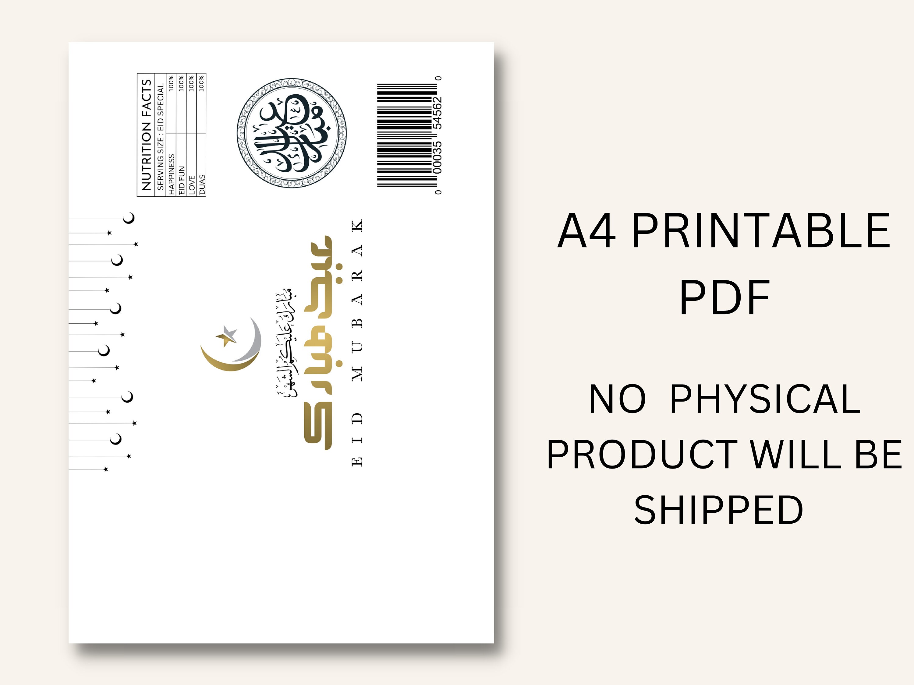 Eid Mubarak Chips Bag,printable Eid Gift for Kids, Gift,eid Gift,eid ...