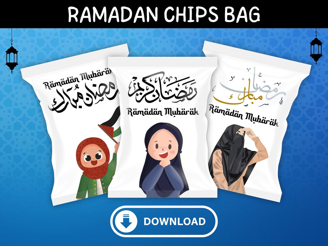 Ramadan Mubarak Chips Bag Wrapper for Kids,ramadan Gift,ramadan Decor ...