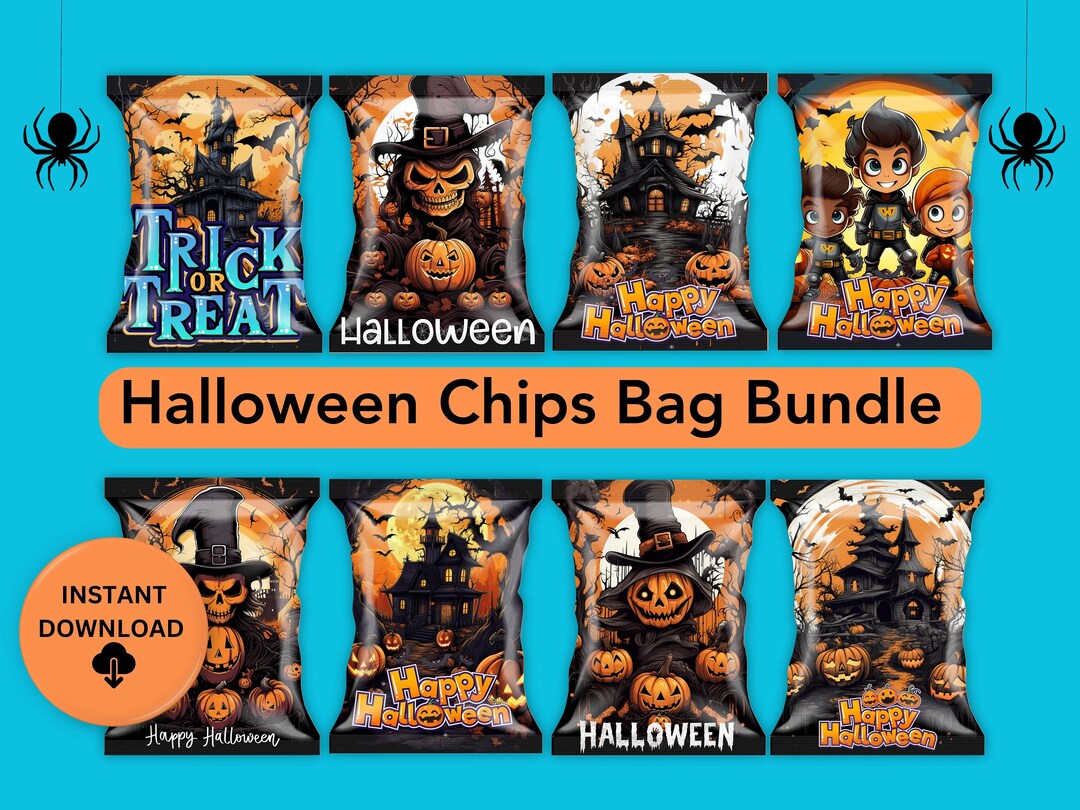 Halloween Chip Bag Wrapper Bundlechip Wrapper For Halloweenchips Packethalloween Decor