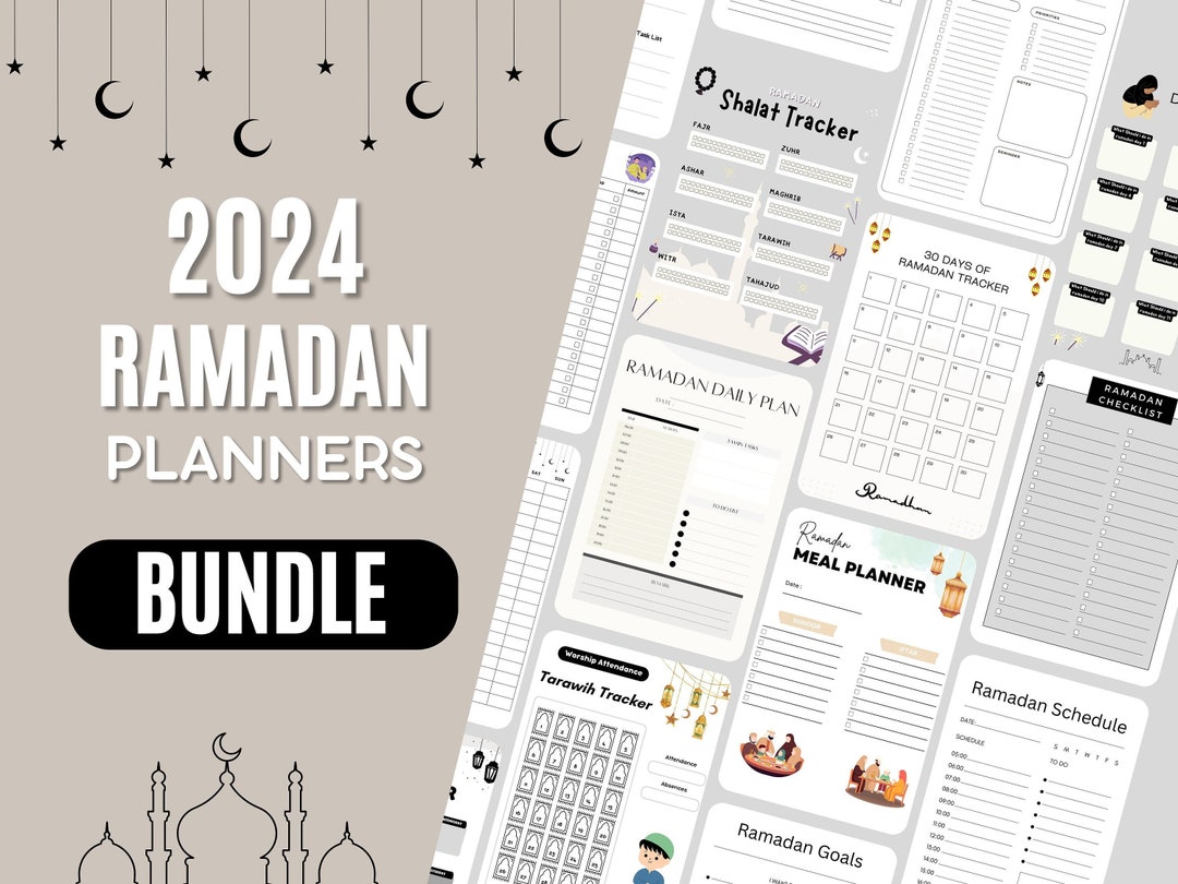 100 Ramadan Planner Bundle Printable,ramadan Trackers,ramadan Printable ...
