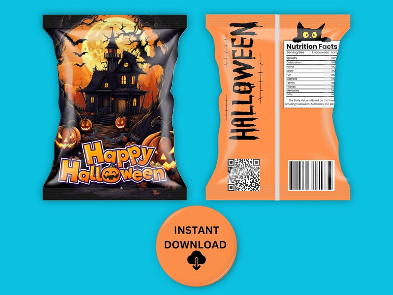 Halloween Chip Bag Wrapper Bundlechip Wrapper For Halloweenchips Packethalloween Decor 