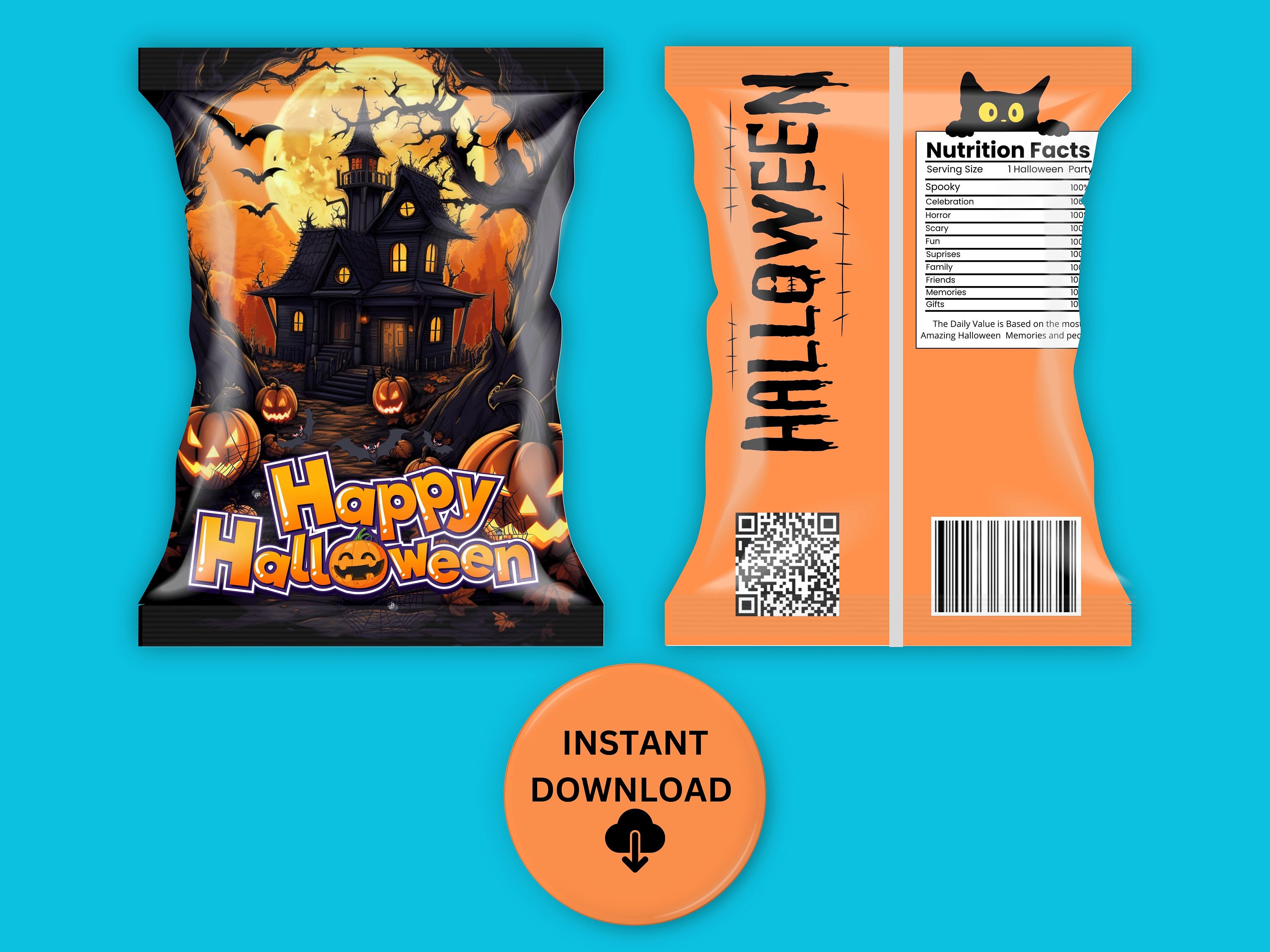 Halloween Chip Bag Wrapper Bundle,chip Wrapper for Halloween,chips ...