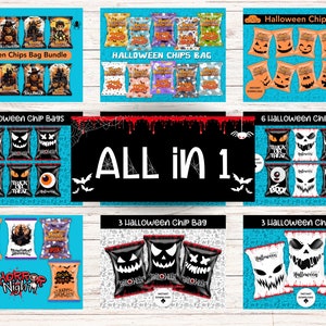 Halloween Chip Bag Wrapper Bundle,chip Wrapper for Halloween,chips ...