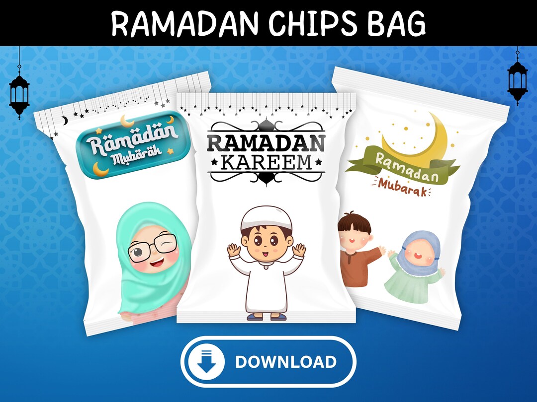 Ramadan Mubarak Chips Bag Wrapper,ramadan Gift,ramadan Decor,chips Bag ...