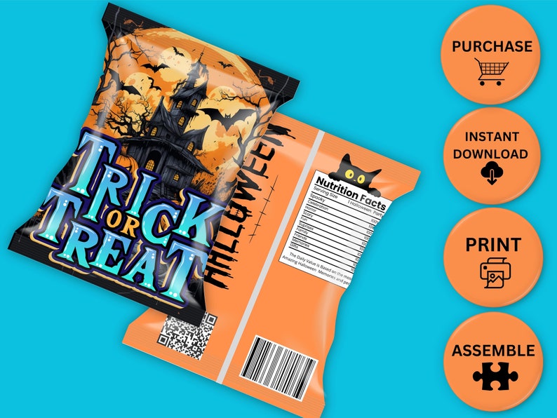 Halloween Chip Bag Wrapper Bundle,chip Wrapper for Halloween,chips ...