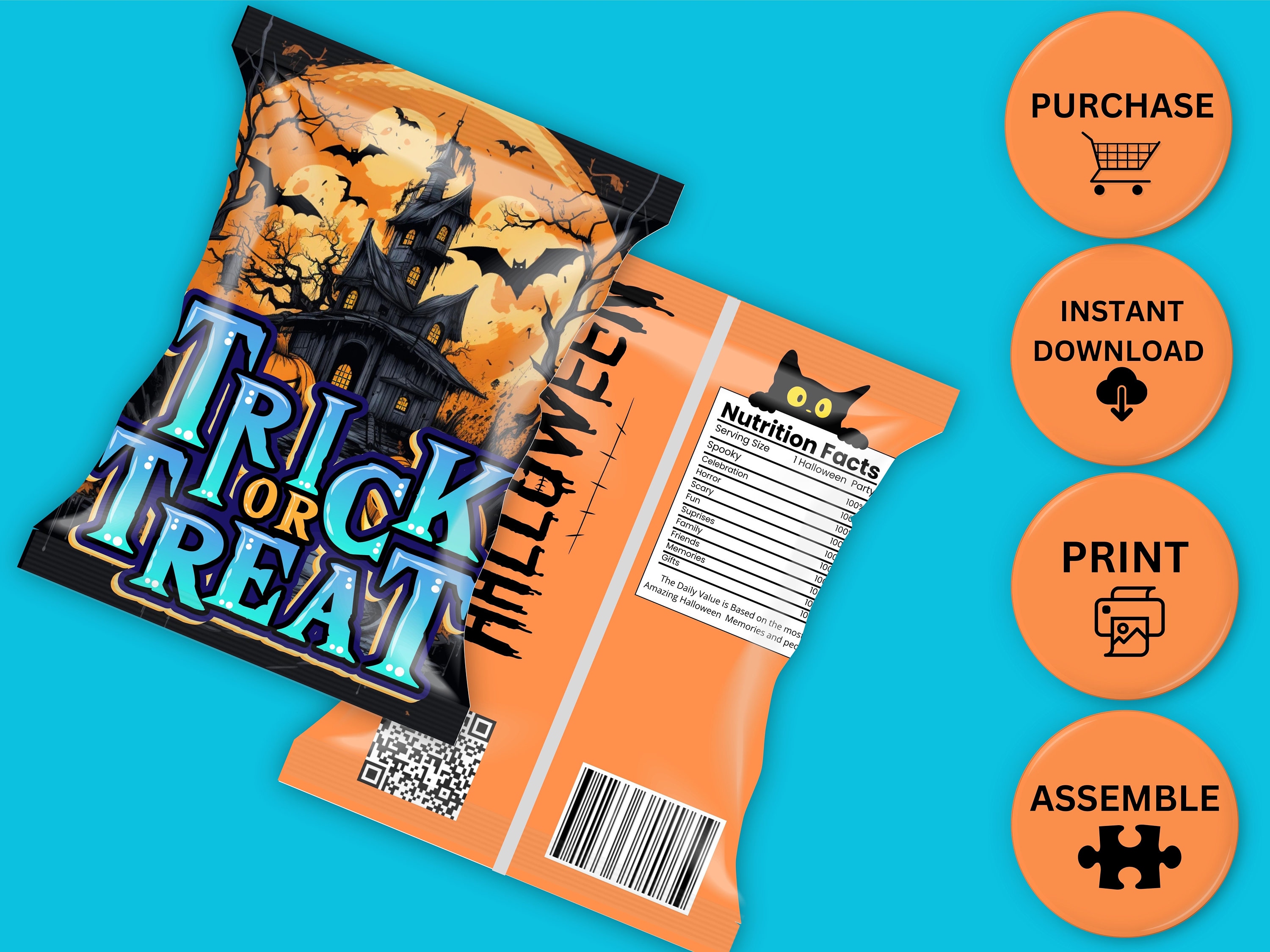 Halloween Chip Bag Wrapper Bundle,chip Wrapper for Halloween,chips ...
