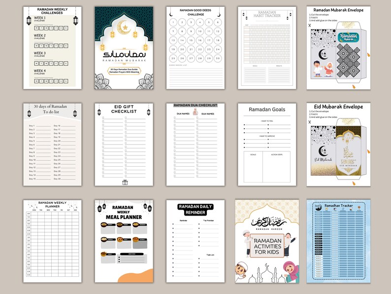 2024 Printable Ramadan Planner All in One,ramadan Trackers,ramadan ...