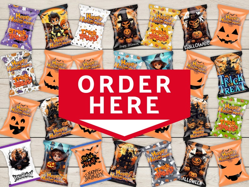 Halloween Chip Bag Wrapper,chip Wrapper for Halloween,chips Packet ...