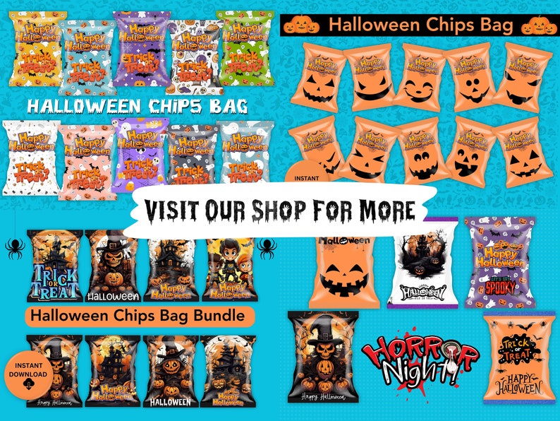 Halloween Chip Bag Wrapper Bundle,chip Wrapper for Halloween,chips ...