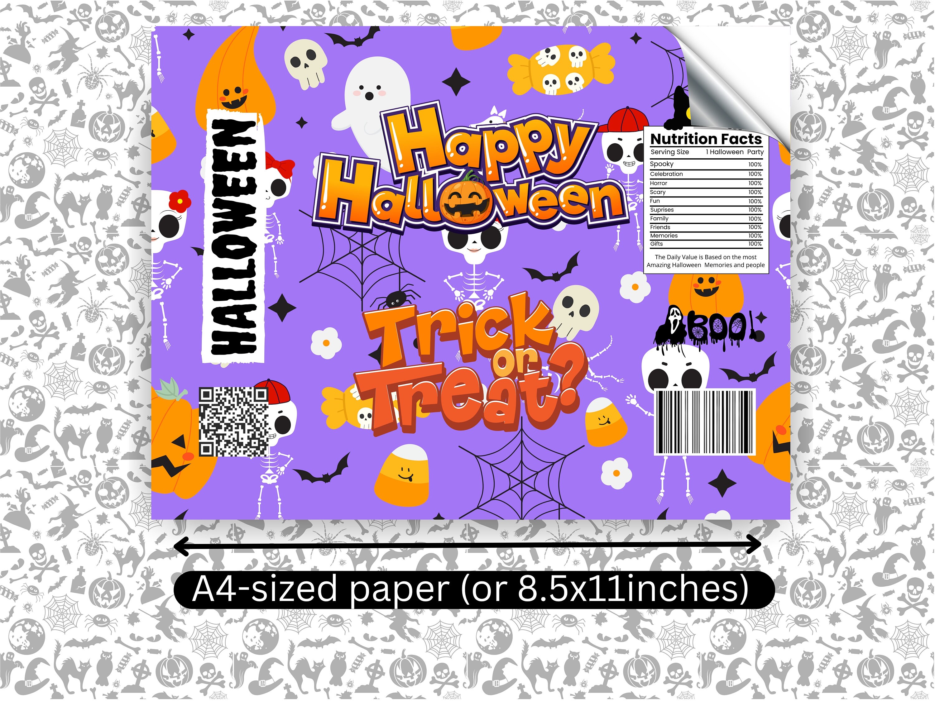 Halloween Chip Bag Wrapper,chip Wrapper for Halloween,chips Packet ...