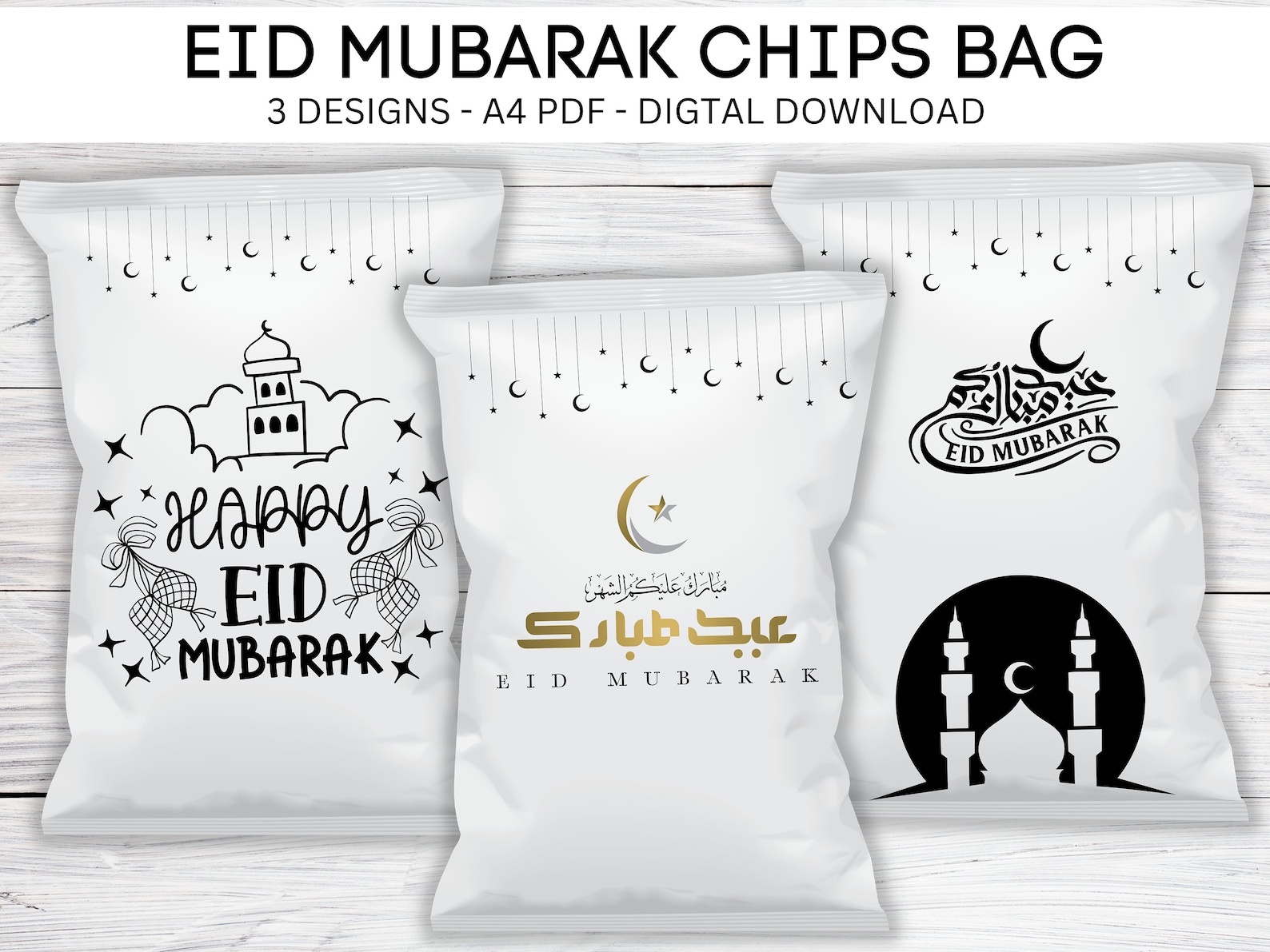 Eid Mubarak Chips Bag,printable Eid Gift for Kids, Gift,eid Gift,eid ...