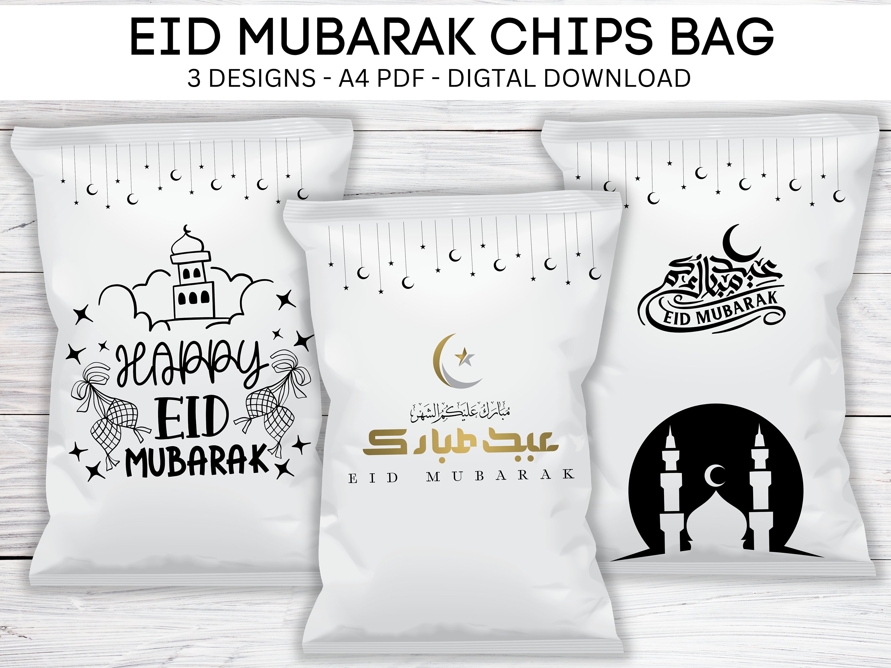 Eid Mubarak Chips Bag,printable Eid Gift for Kids, Gift,eid Gift,eid ...