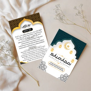 Ramadan Dua Flash Cards for 30 Days,printable Dua Flash Cards for Kids ...