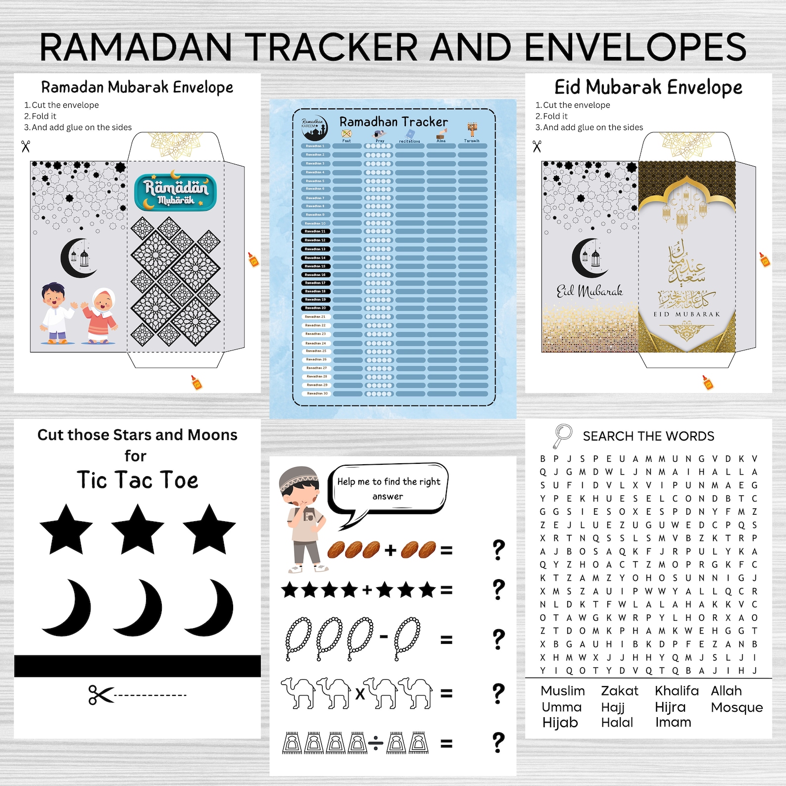 Ramadan Printable Activity for Kids,coloring Pages,worksheets for ...