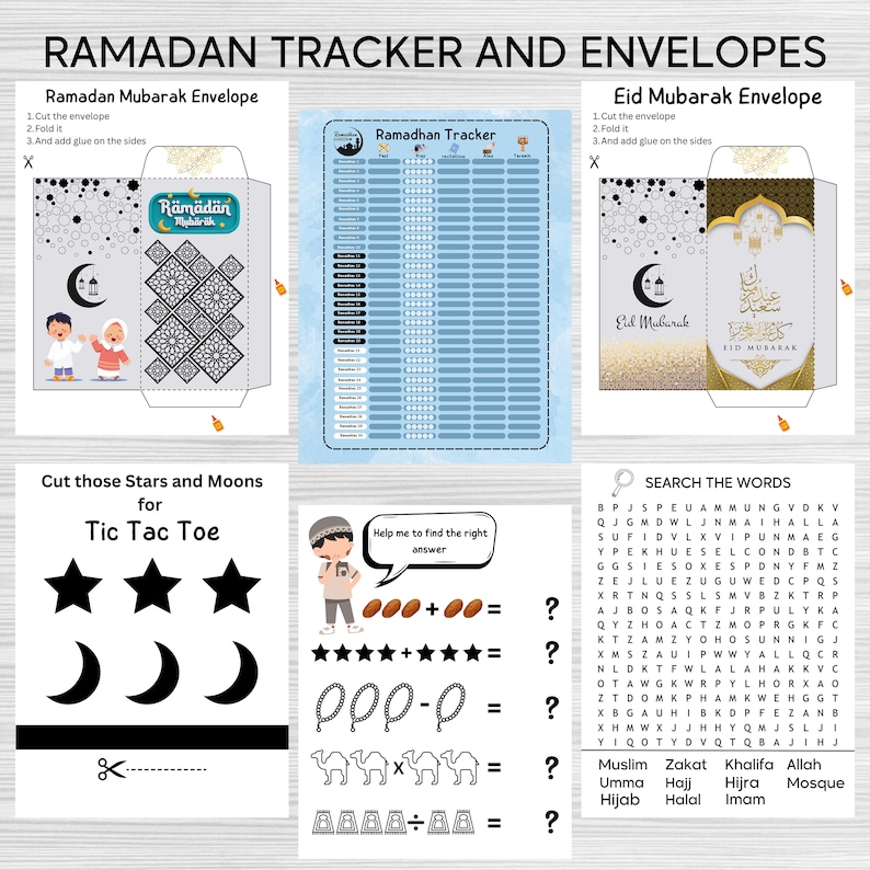 Ramadan Printable Activity for Kids,coloring Pages,worksheets for ...