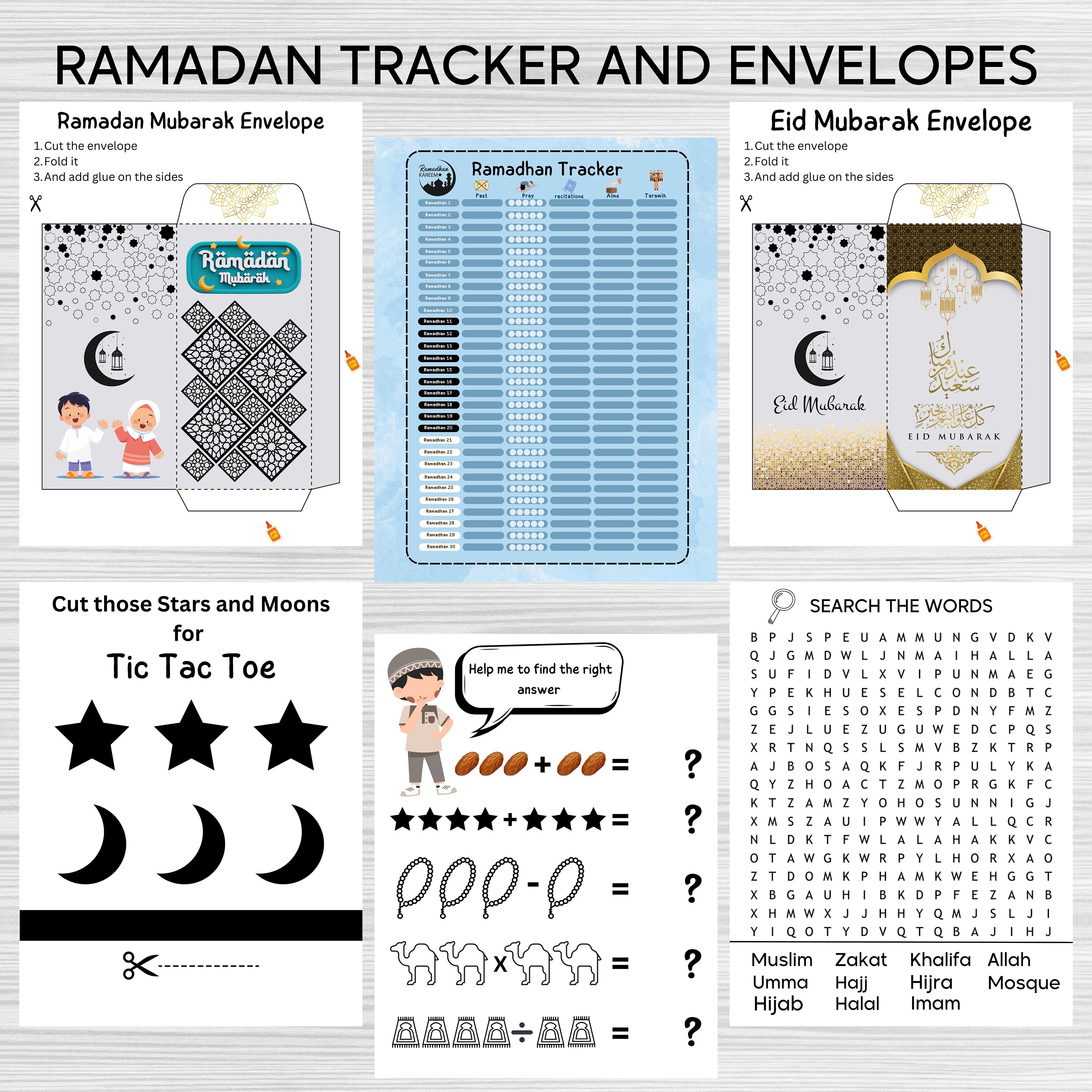 Ramadan Printable Activity for Kids,coloring Pages,worksheets for ...