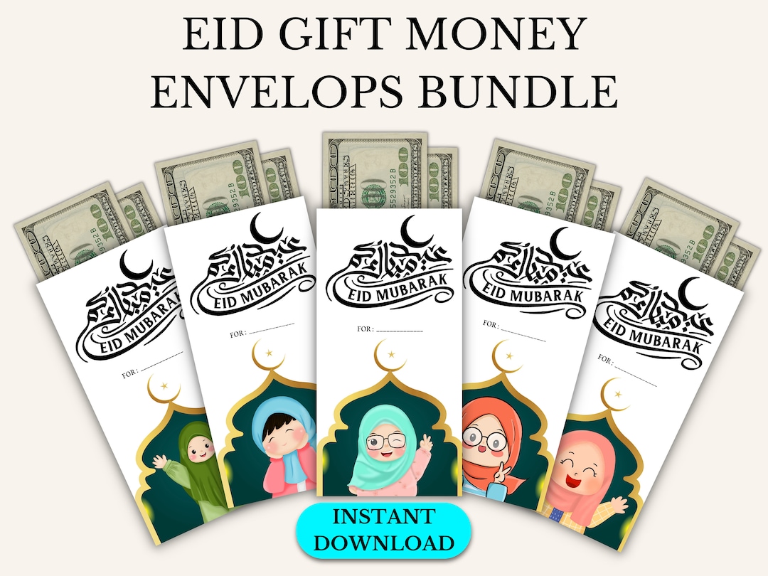 Printable Eid Gift Money Envelops for Kids,eidee for Kids,eid Decor ...