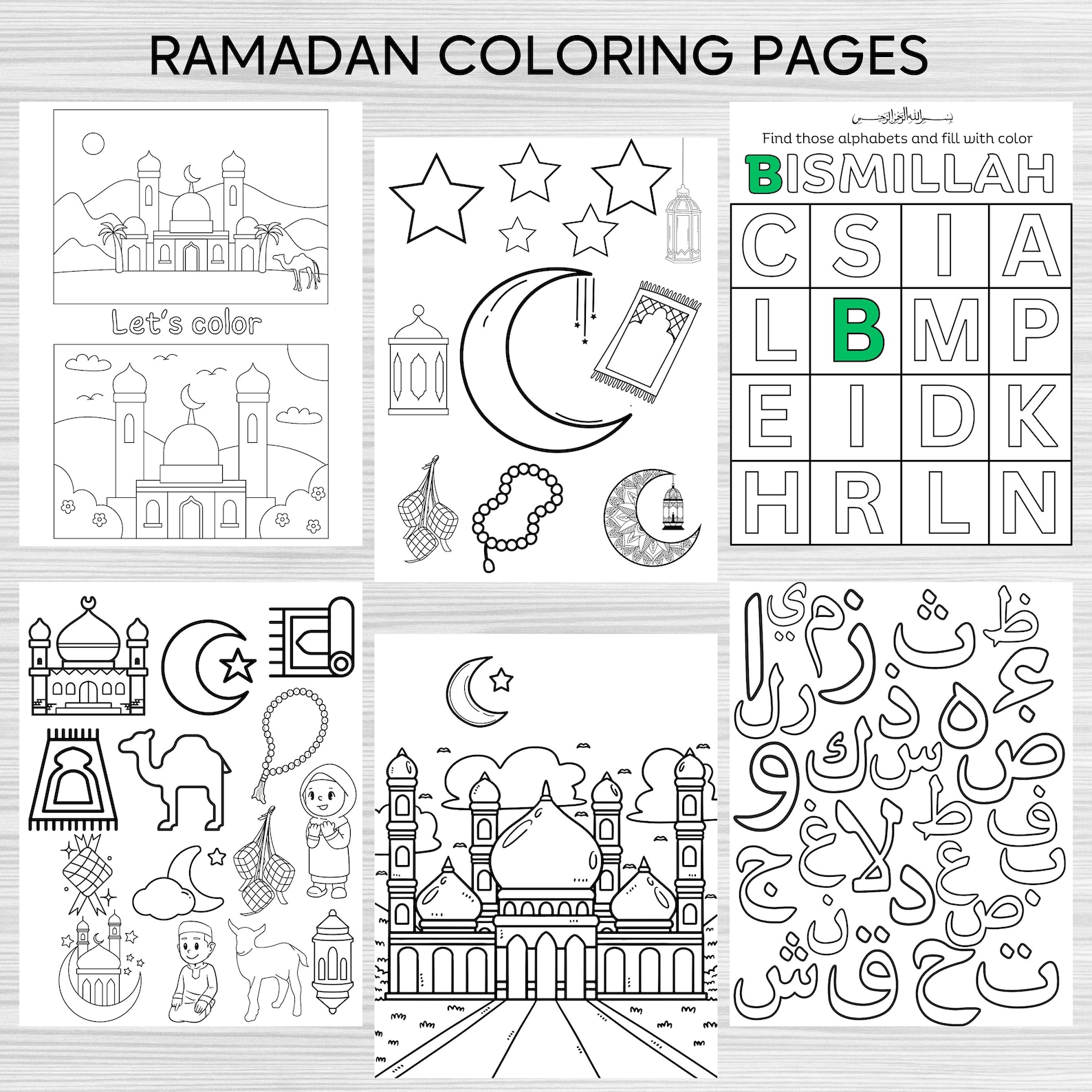 Ramadan Printable Activity for Kids,coloring Pages,worksheets for ...