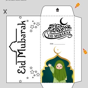 Printable Eid Gift Money Envelops for Kids,eidee for Kids,eid Decor ...