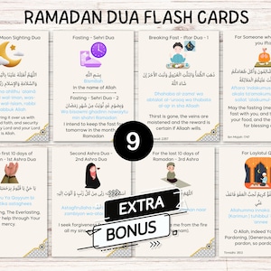 Ramadan Dua Flash Cards for 30 Days,printable Dua Flash Cards for Kids ...