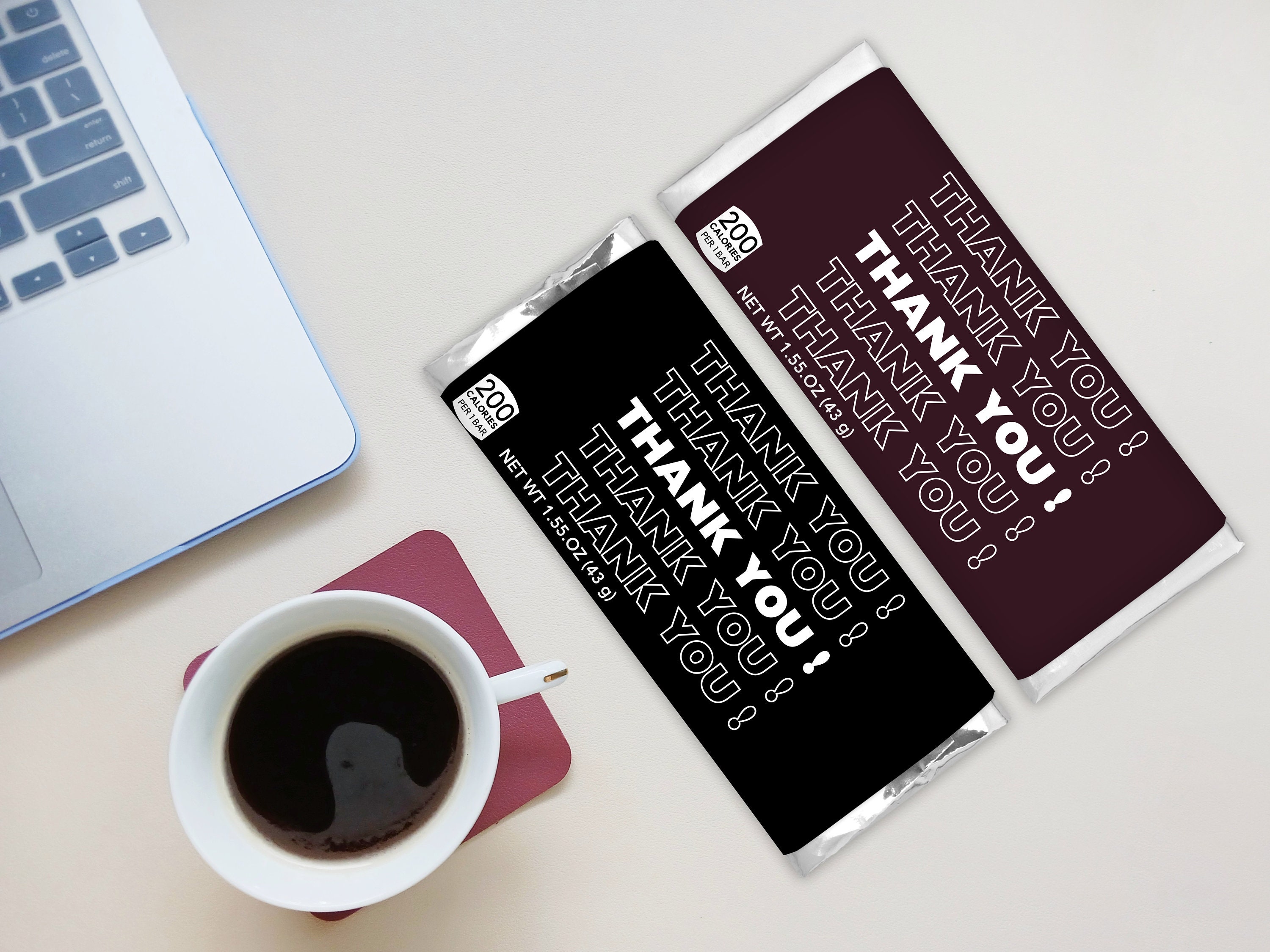 Thank You Chocolate Bar Wrapper,appreciation Chocolate Bar,cute Gift ...
