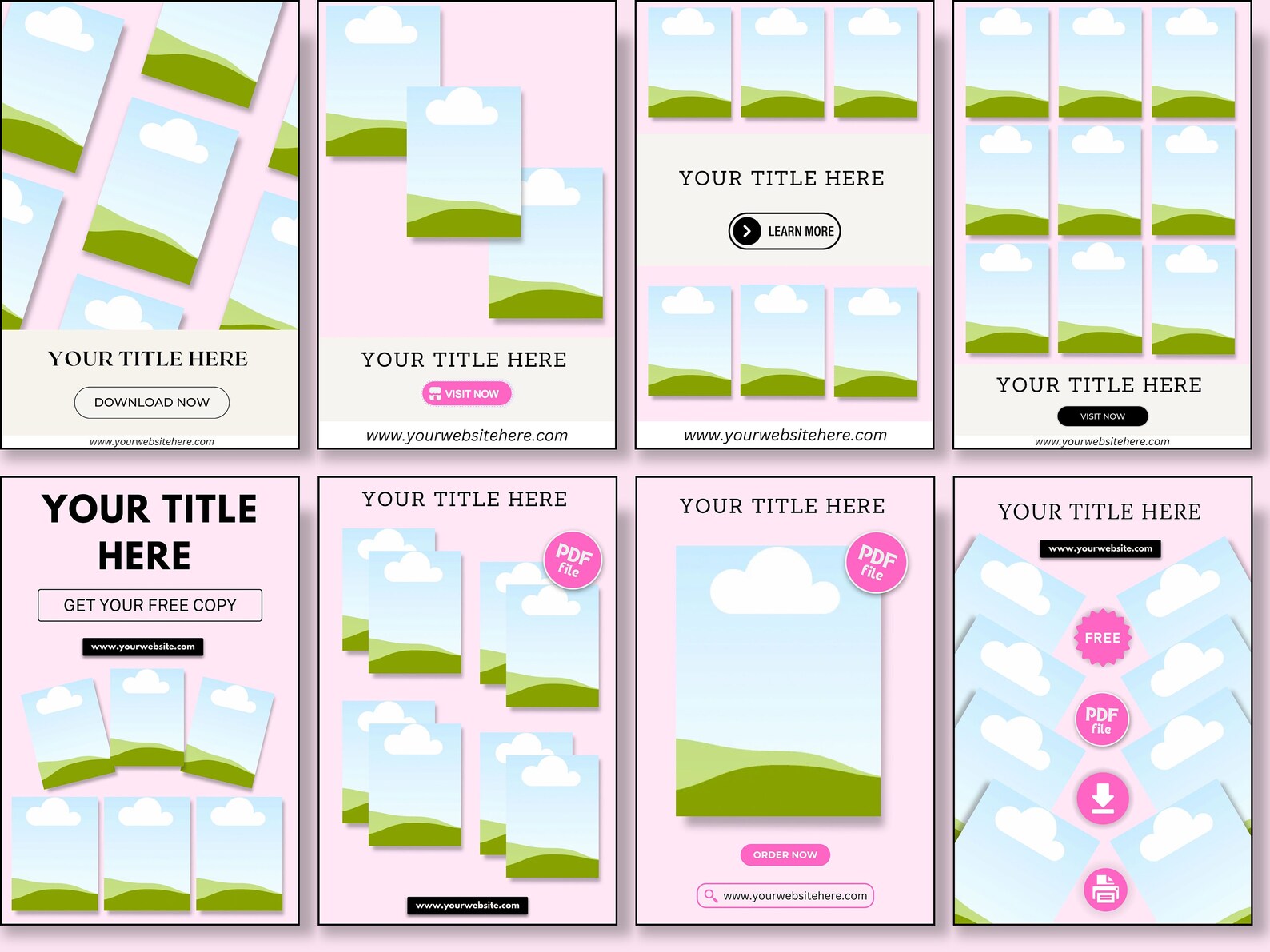 Pinterest Pin Templates for Printable Digital Products,pinterest Pin ...