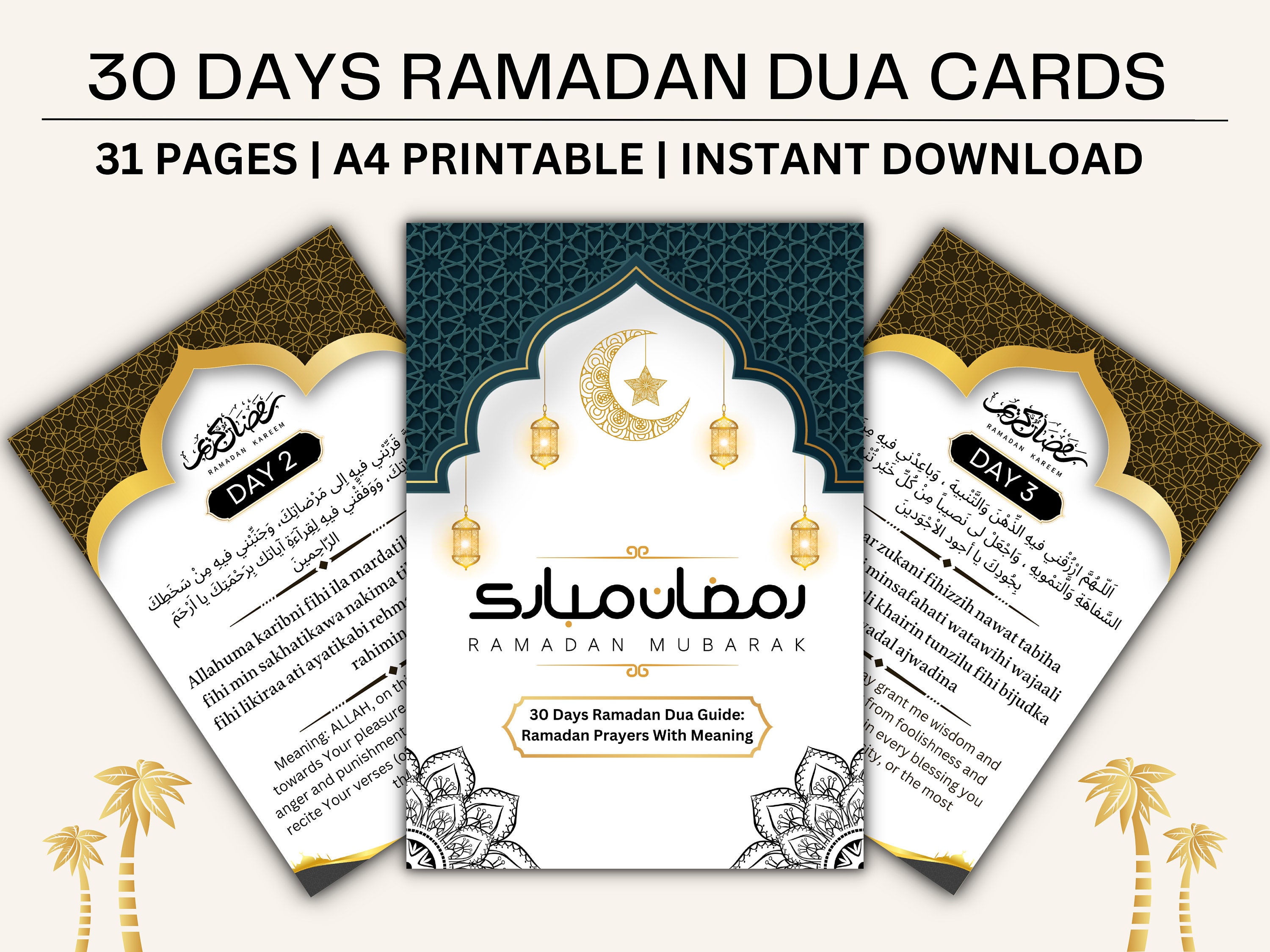30 Day Ramadan Dua Printable,ramadan Dua Cards,ramadan Dua in Arbic ...