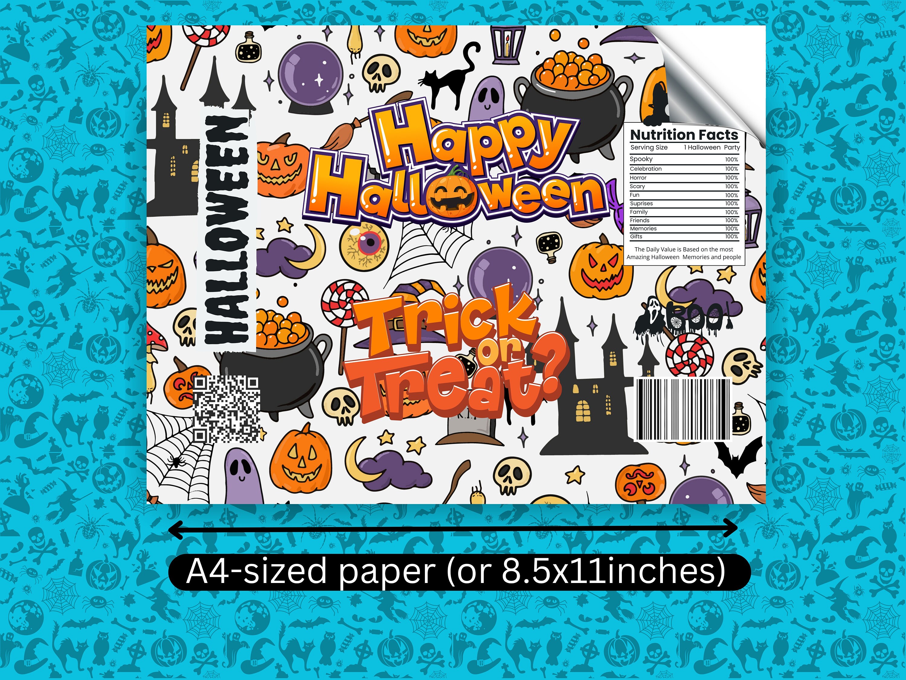Halloween Chip Bag Wrapper,chip Wrapper for Halloween,chips Packet ...