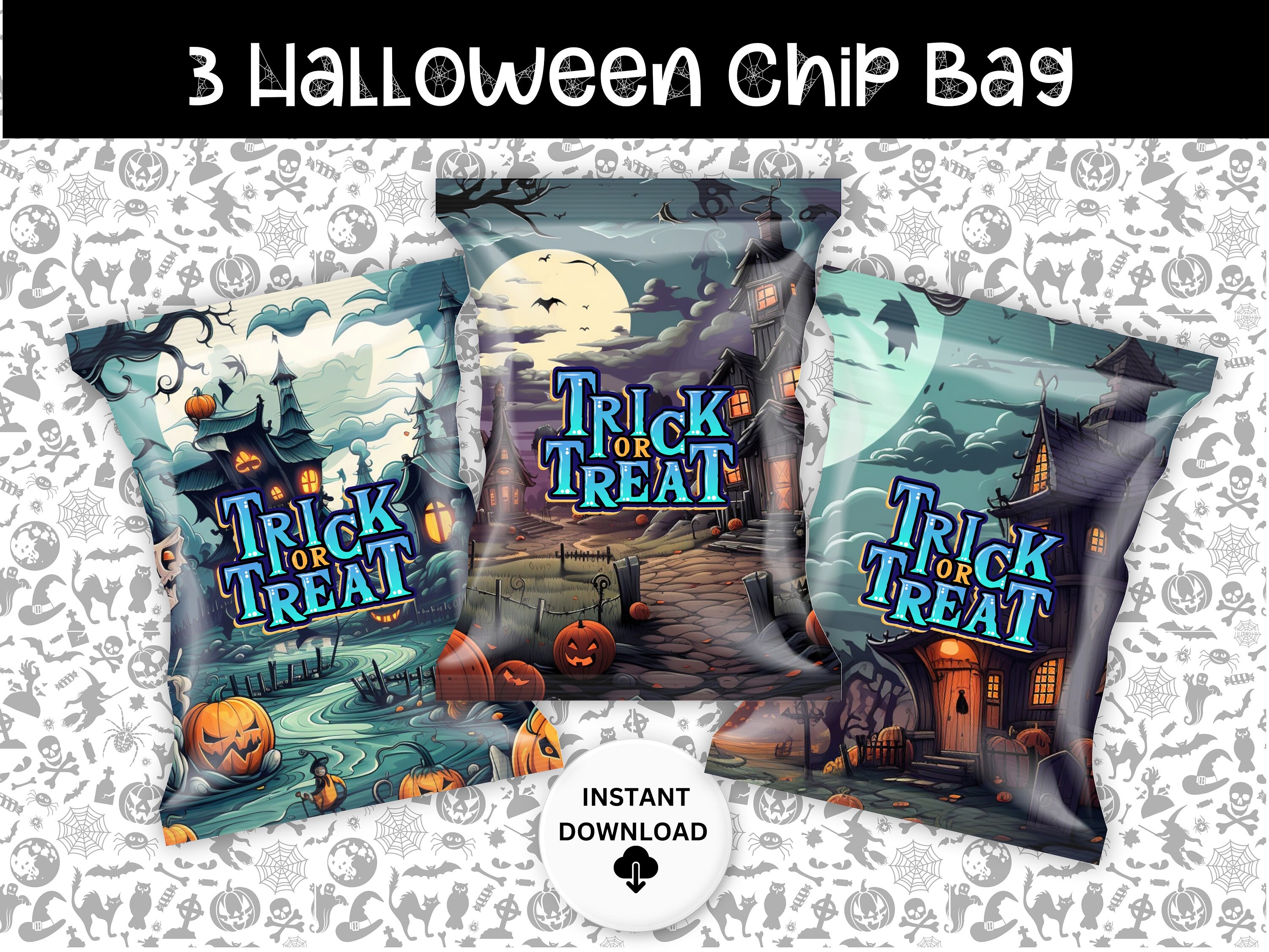 Halloween Chip Bag Wrapper,chip Wrapper for Halloween,chips Packet ...
