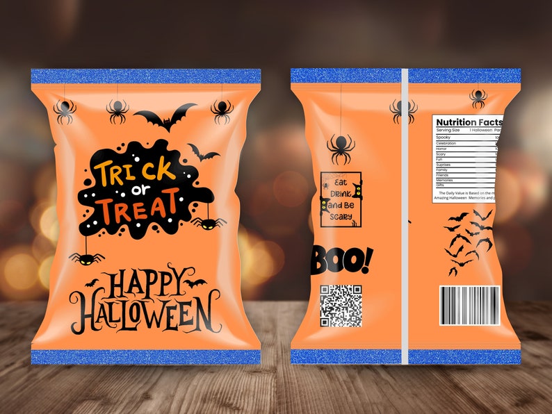 Halloween Chip Bag Wrapper Bundle,chip Wrapper for Halloween,chips ...