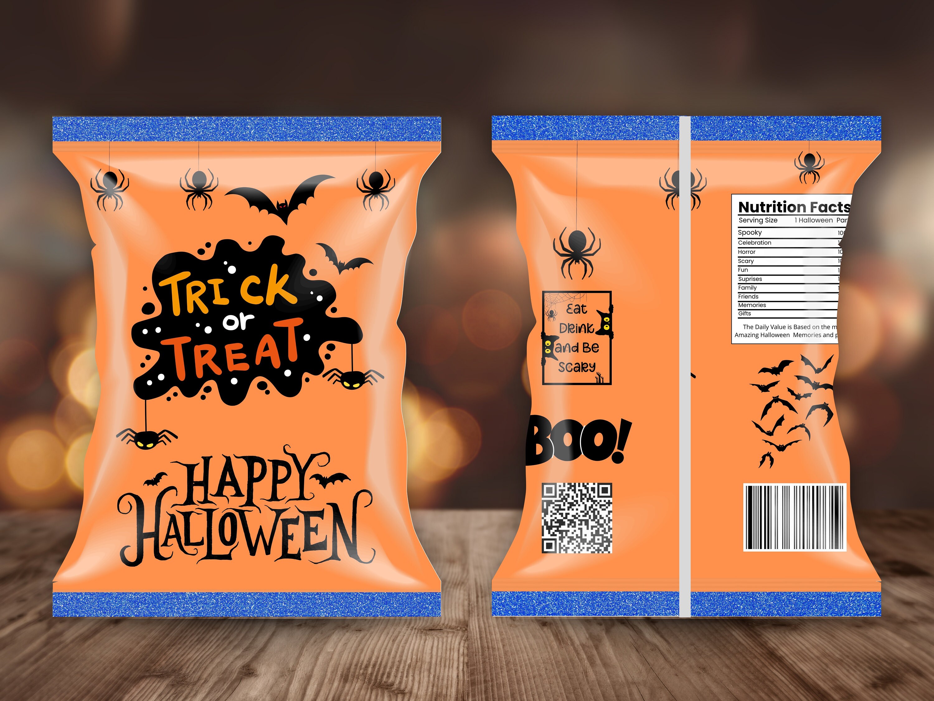 Halloween Chip Bag Wrapper Bundle,chip Wrapper for Halloween,chips ...