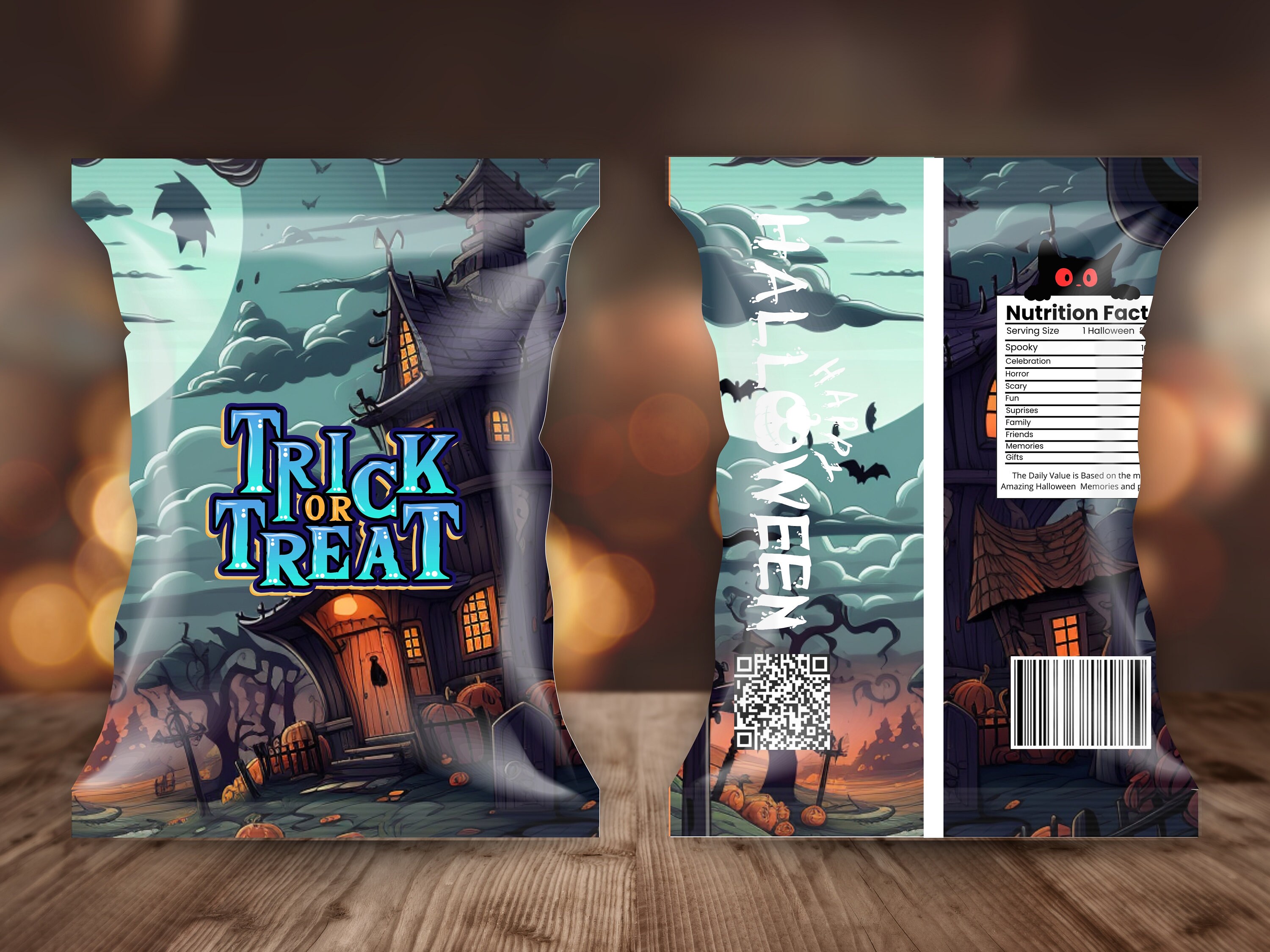 Halloween Chip Bag Wrapper,chip Wrapper for Halloween,chips Packet ...