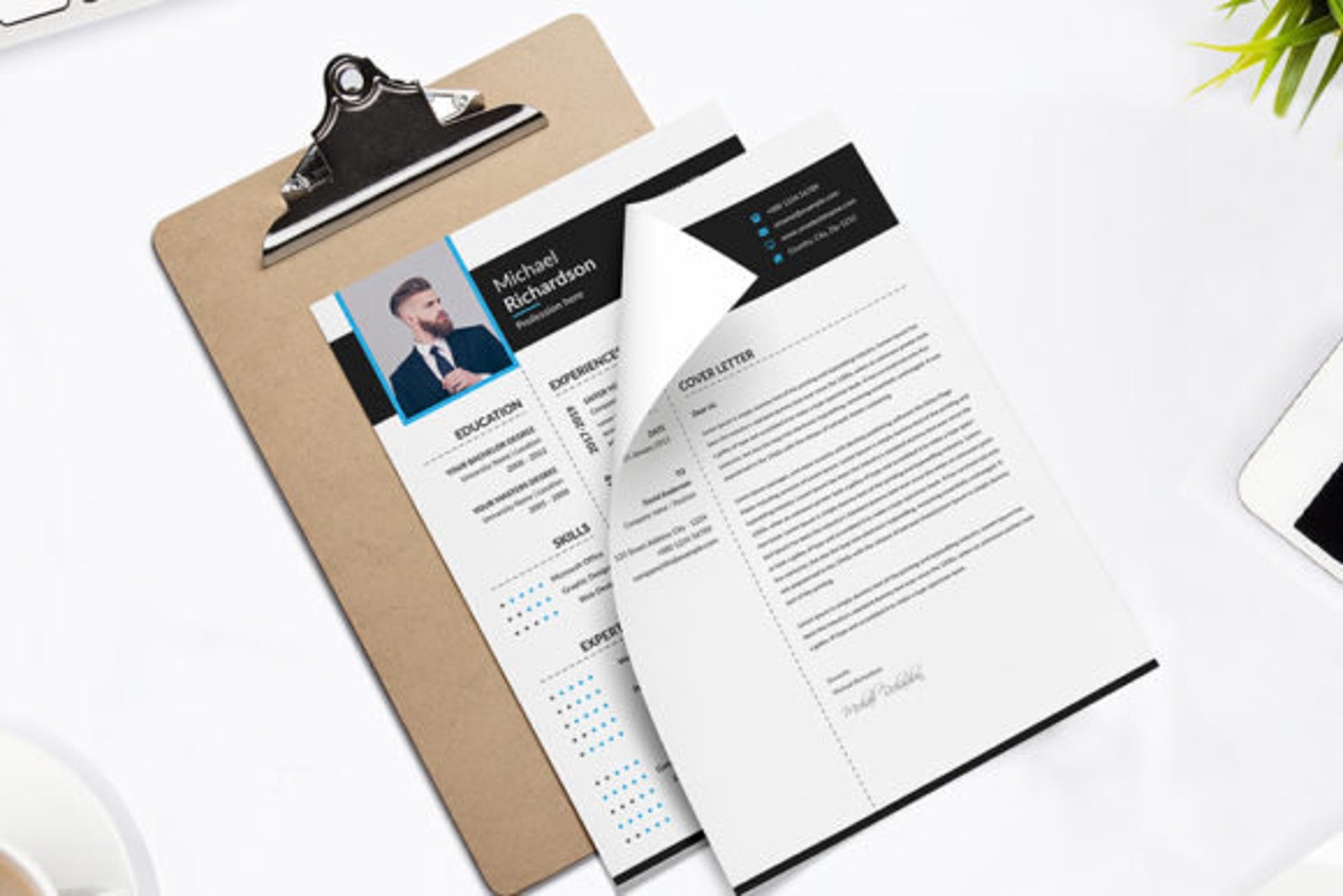 Creative Modern Resume Word Template Professional Resume - Etsy