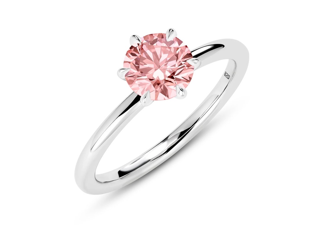 The Valeria Diamond Ring | Pink Diamond Ring | 1CT Engagement Ring | Love for Life | Solitaire ...