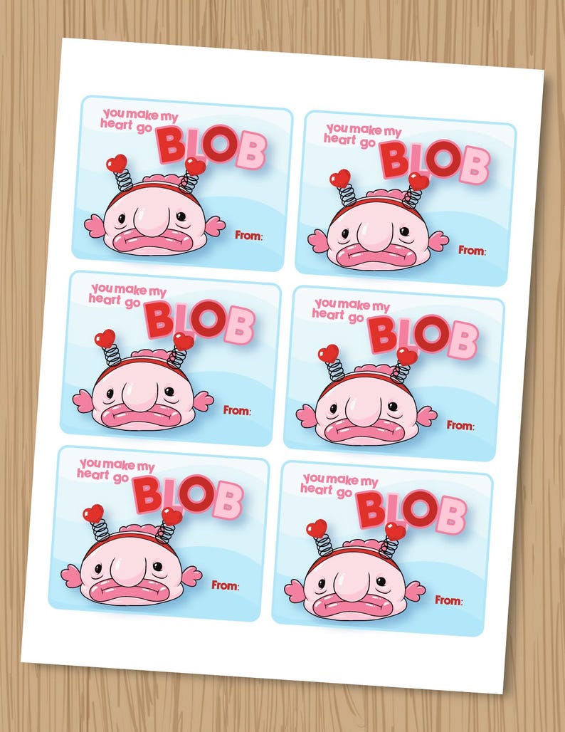 Blobfish Valentine Digital Download - Etsy