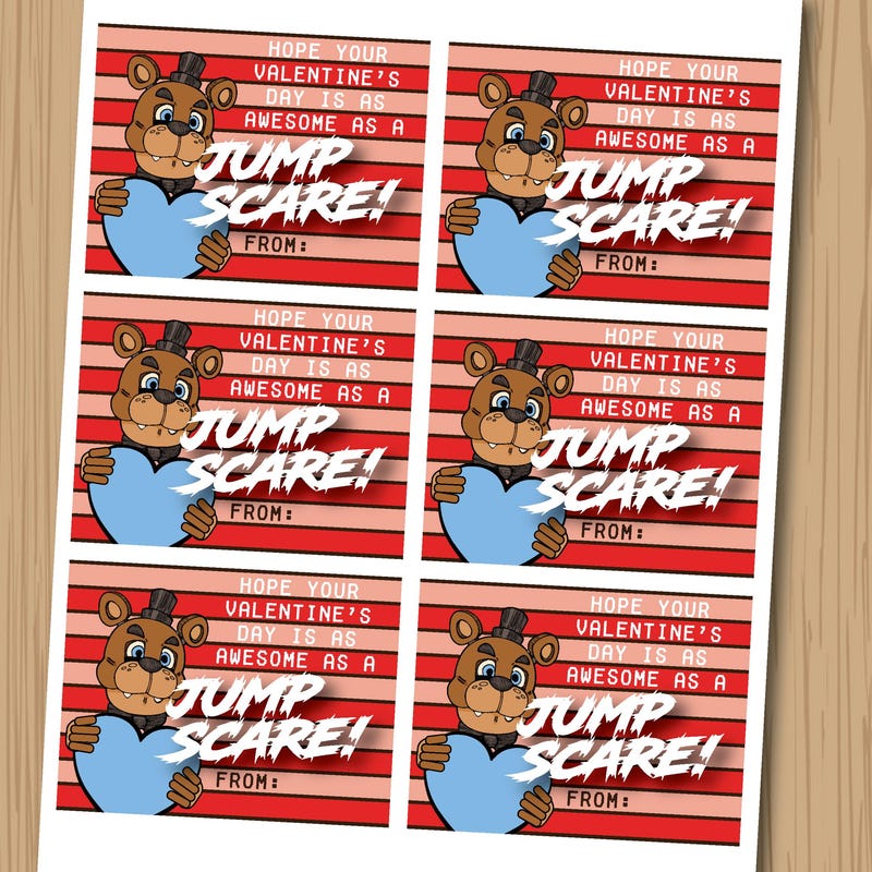 Five Nights at Freddys Valentines Day Cards - Etsy