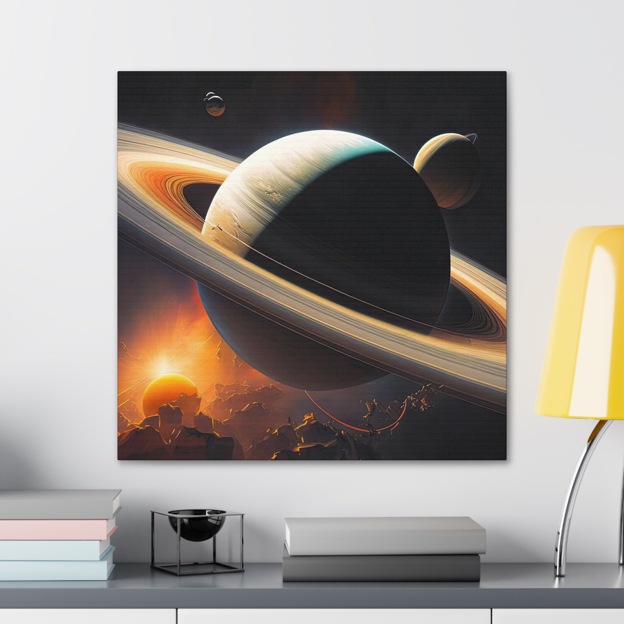 Saturn Saturn Wall Art, Space Wall Art, Modern Art, Canvas Print ...