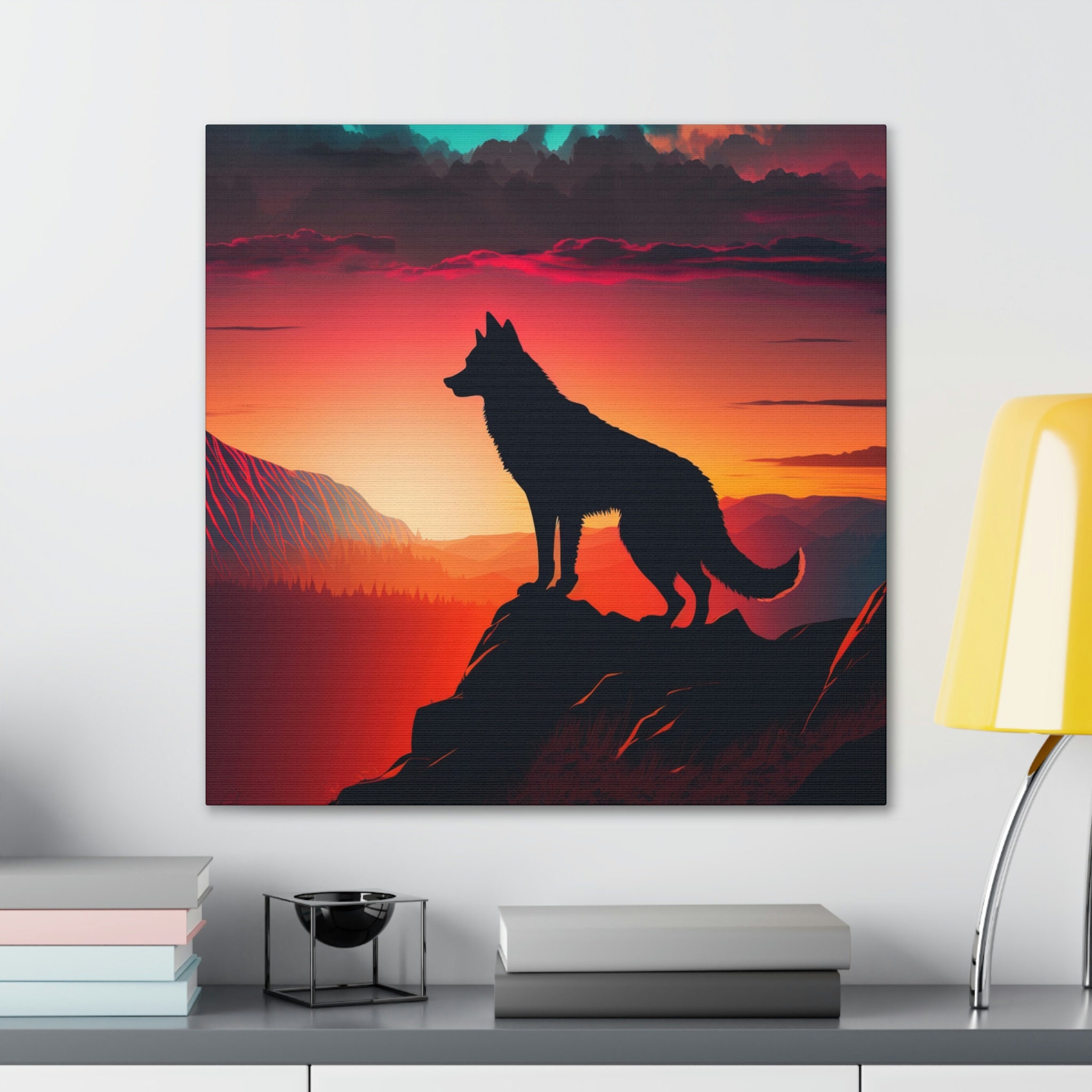 Wolf Wall Art Nature Wall Art Modern Art Canvas Art - Etsy