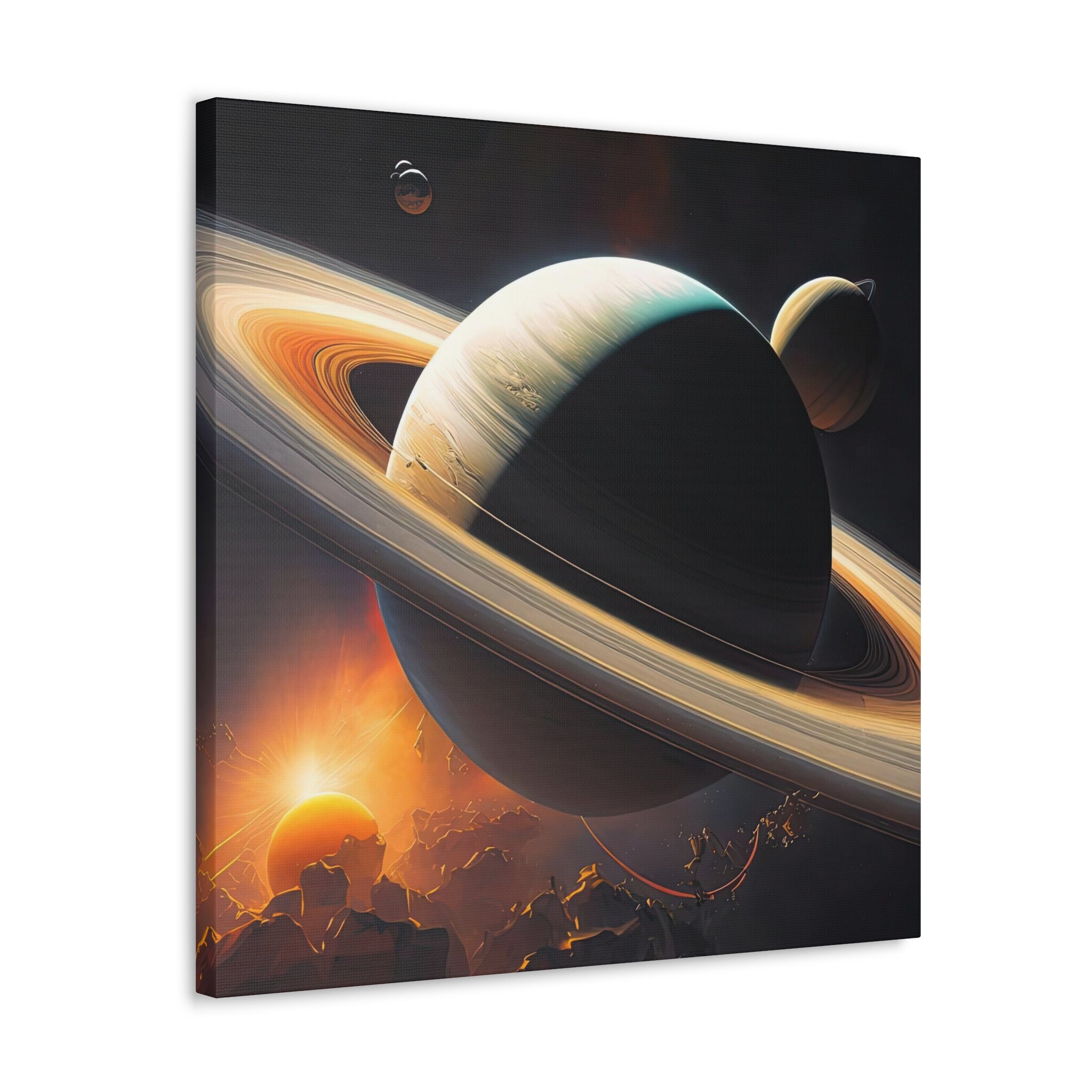 Saturn Saturn Wall Art Space Wall Art Modern Art Canvas Print