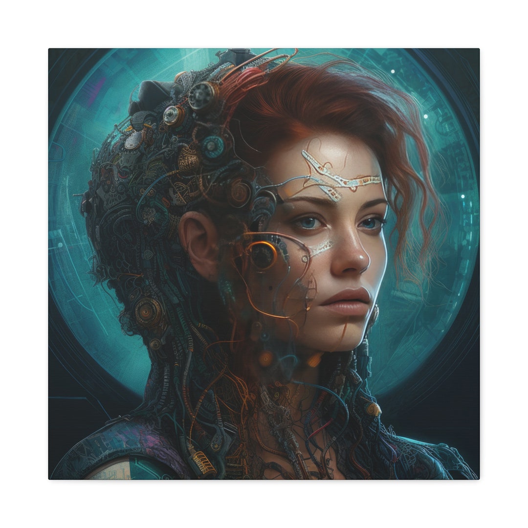 Robotic Woman, Robot Painting, Half Human, Artificial Intelligence ...