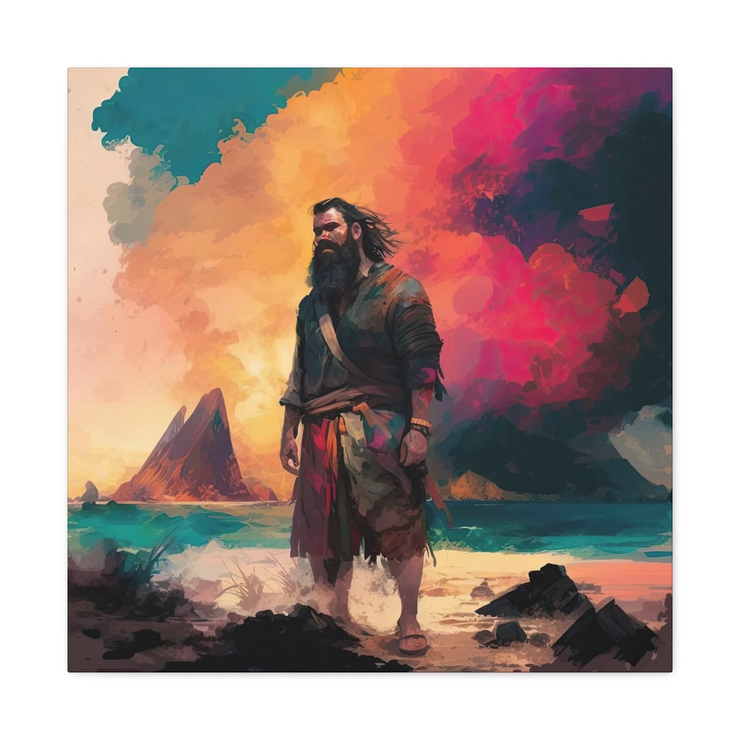 The Castaway - Castaway Wall Art, Beach Wall Art, Modern Art, Canvas ...