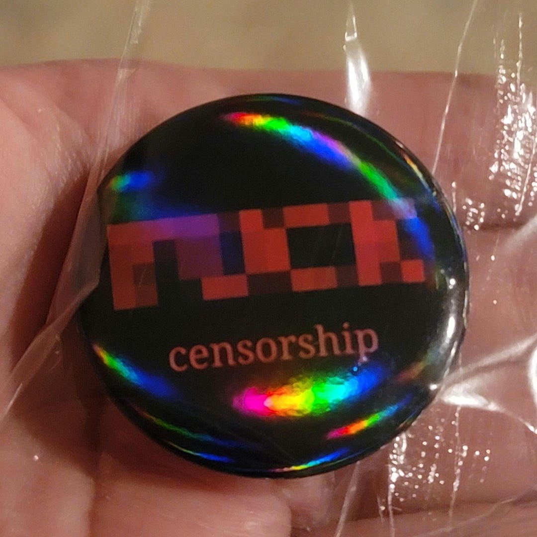 Anti Censorship Punk Pin Badge Button - Etsy