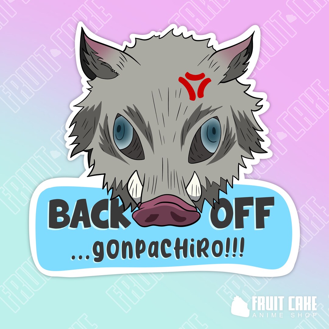 Back off | Funny Anime Bumper Sticker for Tailgaters Cool Anime ...