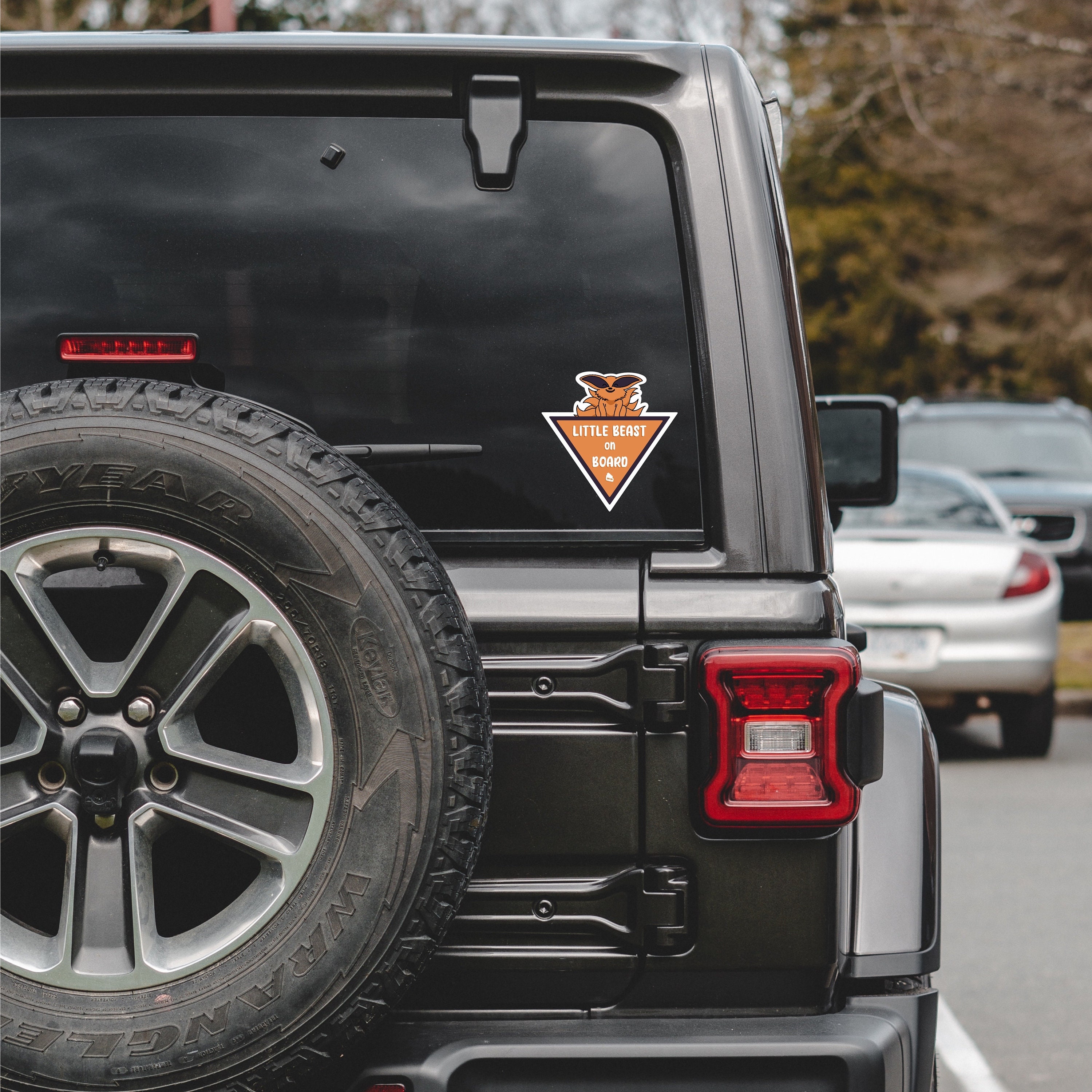 Little Beast Baby on Board Sticker Chibi Anime Sticker for Outdoors ...