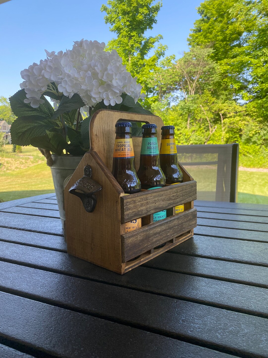 Wooden Beer Caddy, Tailgate Caddy W/ Bottle Opener - Etsy