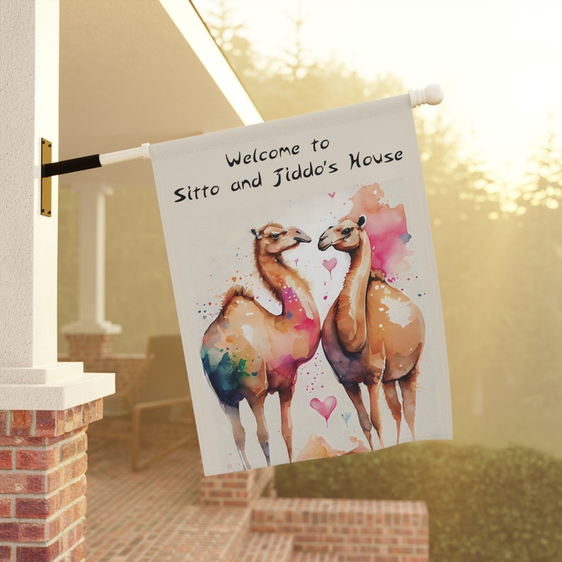 Personalized Camel Flag welcome to Sitto and Jiddo's House Great ...