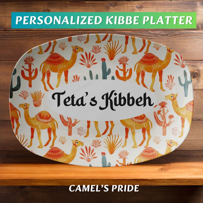 Personalized Arabic Serving Tray for Kibbeh, Arabic Birthday Gift for ...