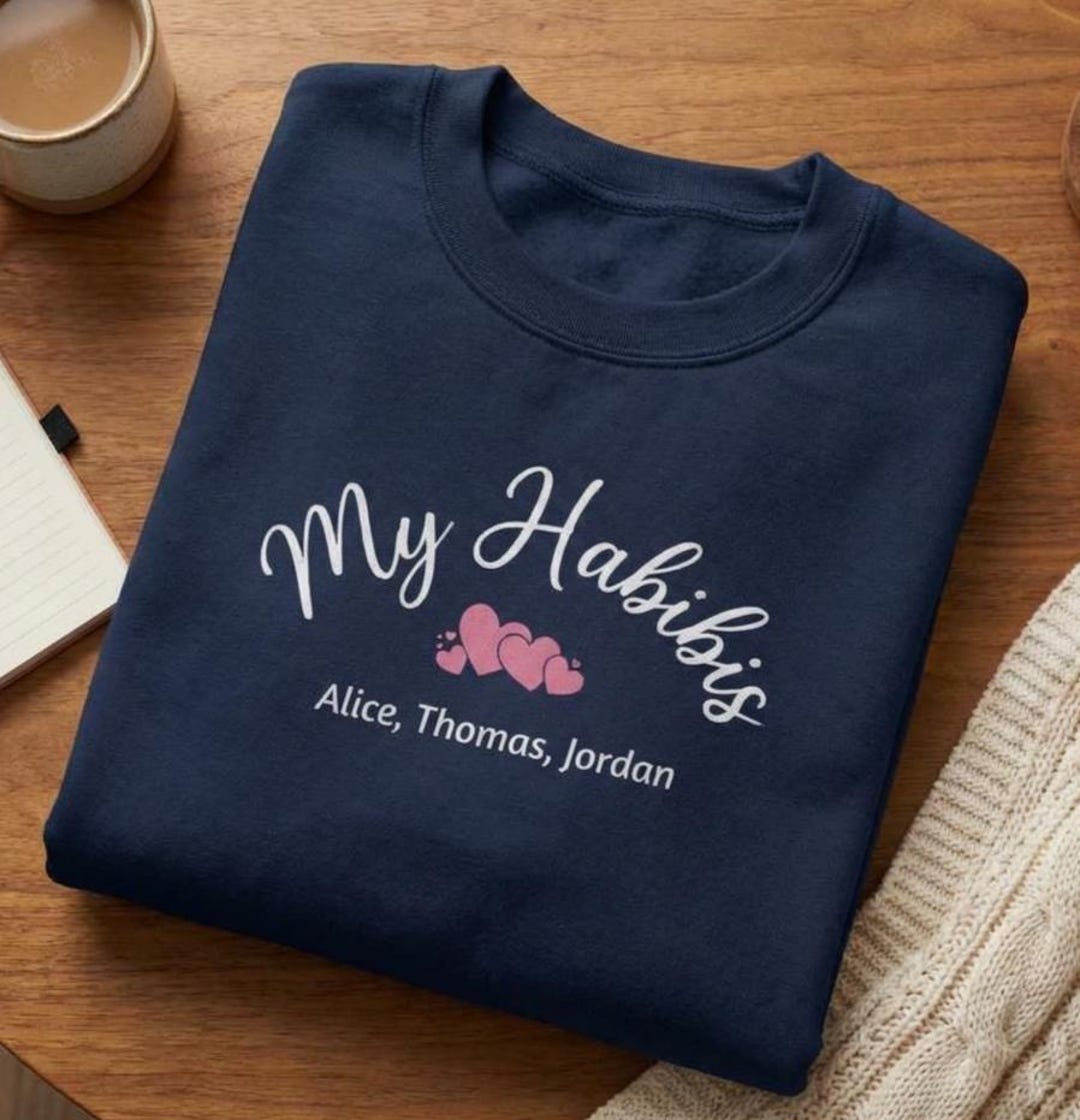 Habibi Arabic Sweatshirt, Lebanese Gift for Grandma From Grandkids ...