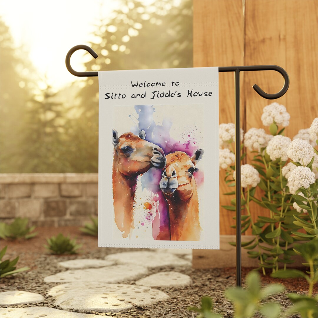 Welcome to Sitto and Jiddo's House Flag With Vibrant Two - Etsy